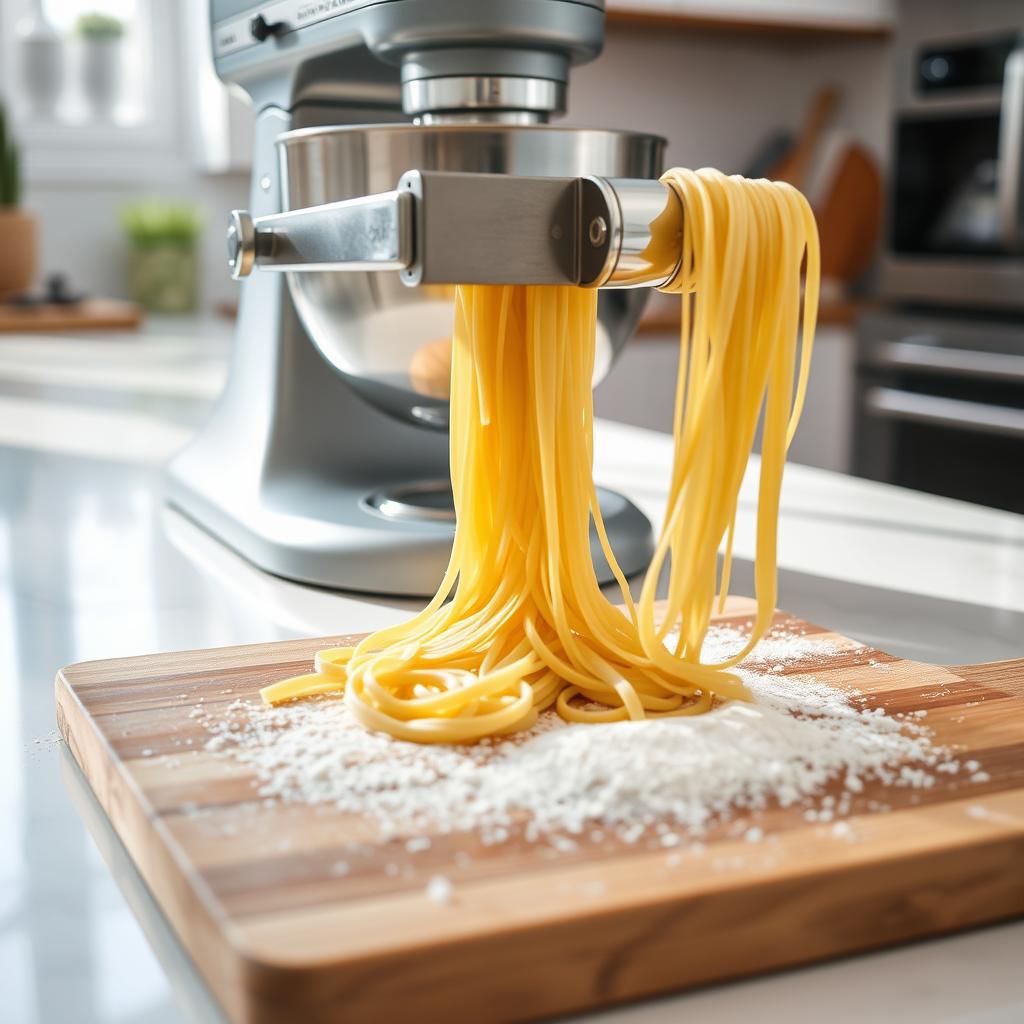 Homemade Pasta Made Easy with a Stand Mixer Pasta Press - Lean Eater